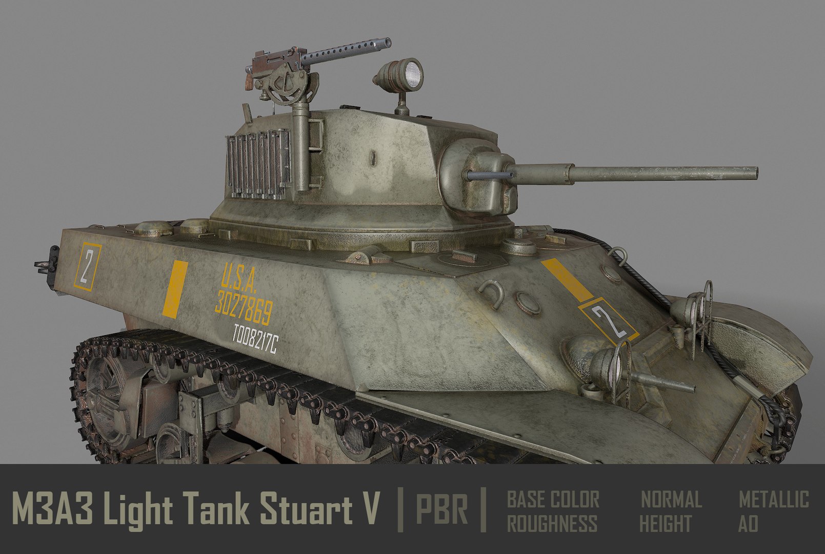 3D Tank Stuart V - TurboSquid 1686363