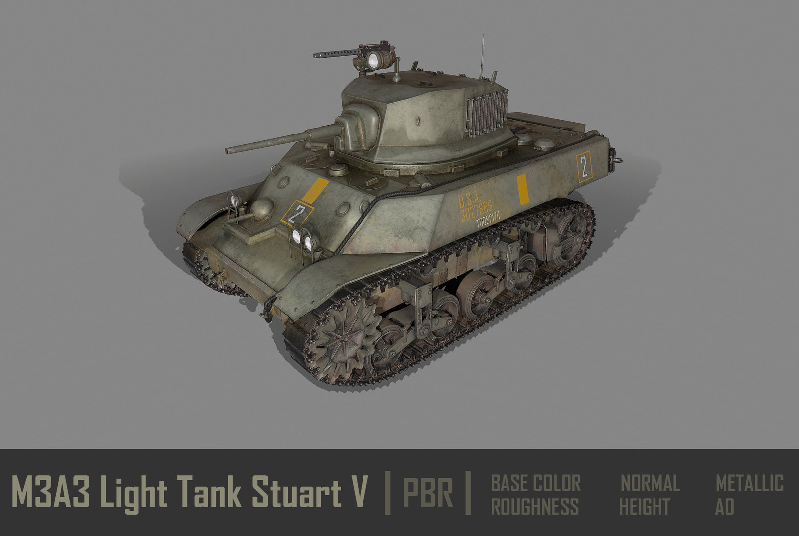 3D Tank Stuart V - TurboSquid 1686363