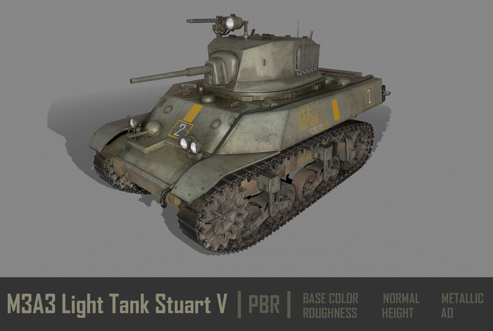 3D Tank Stuart V - TurboSquid 1686363