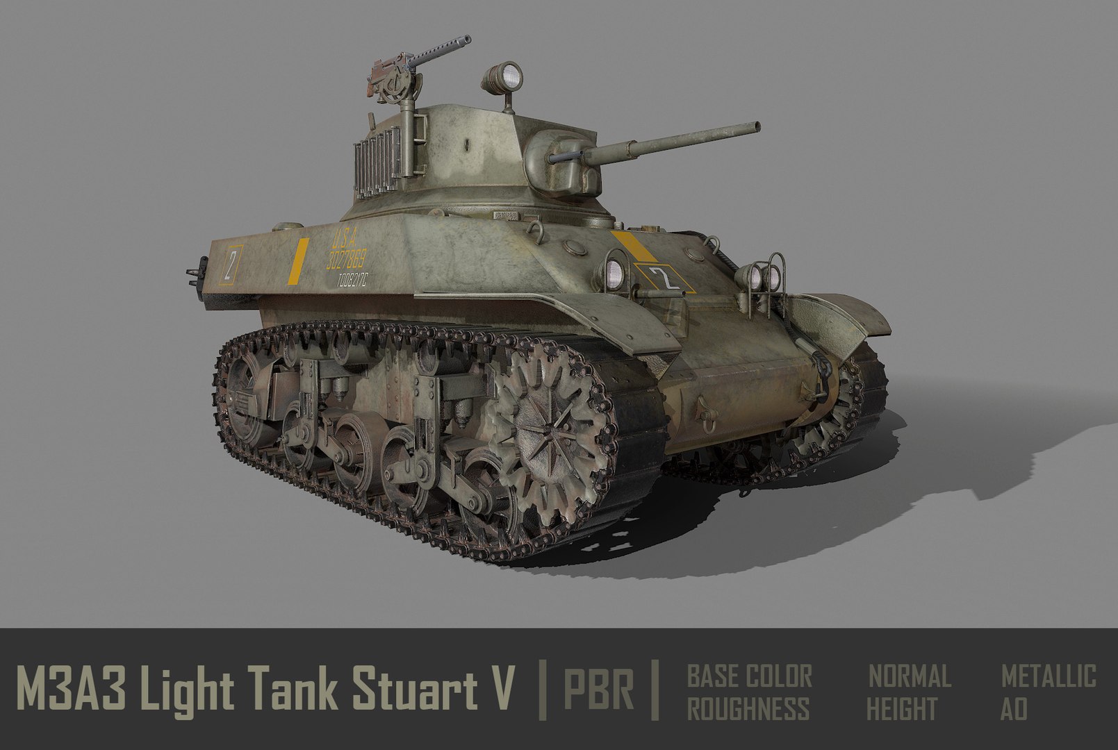 3D Tank Stuart V - TurboSquid 1686363
