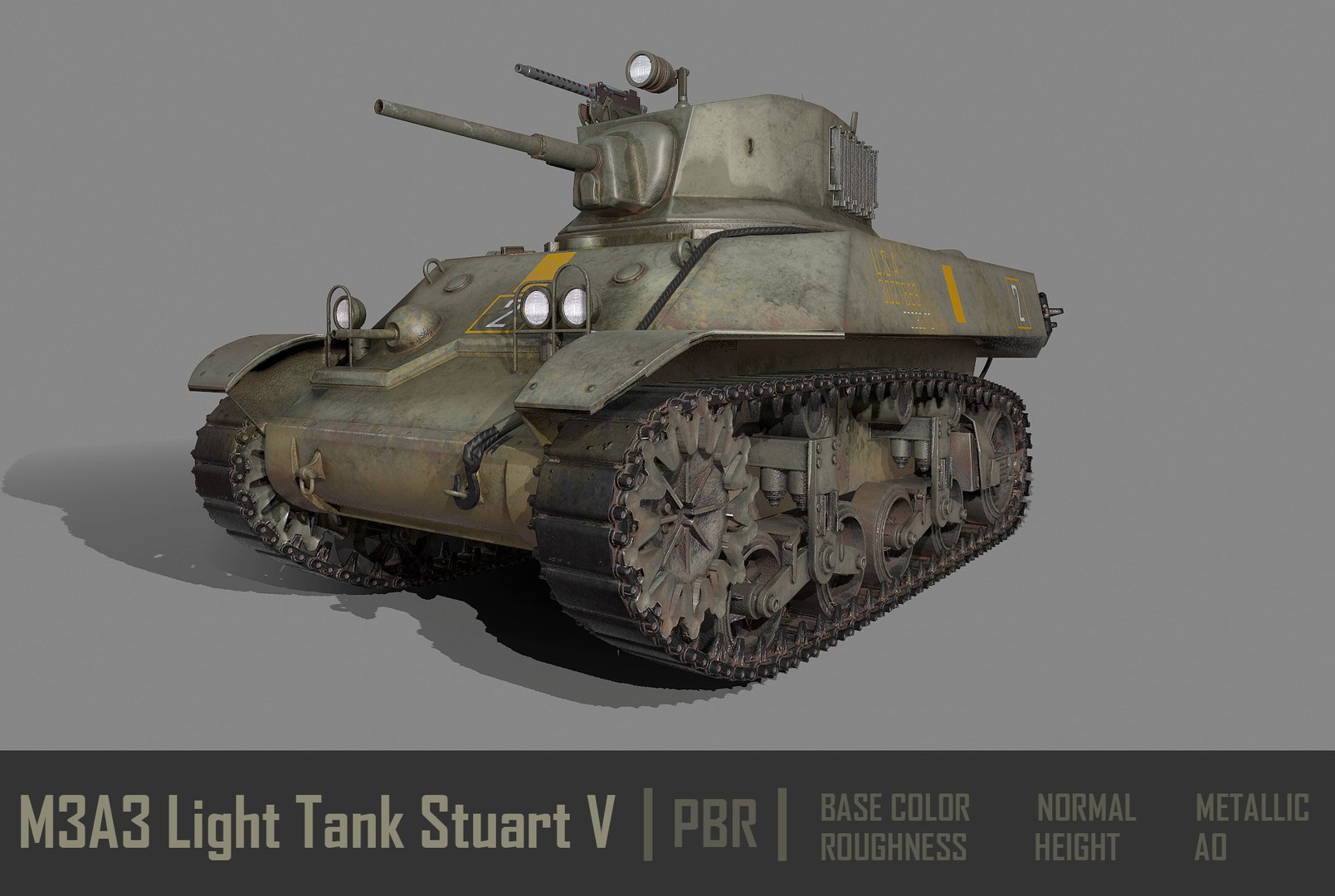 3D Tank Stuart V - TurboSquid 1686363