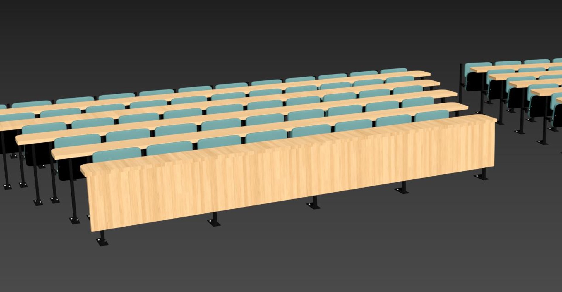 Lecture Theatre Chairs Desks 3D - TurboSquid 1370865