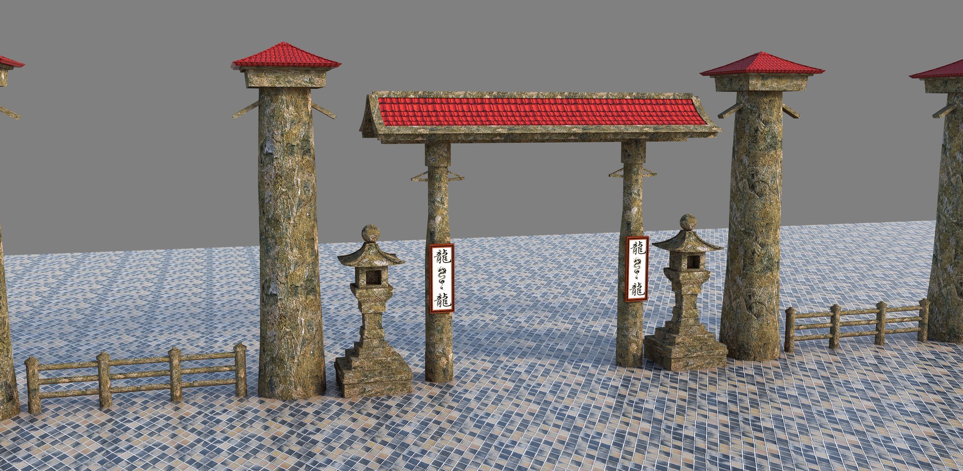 3D Entrance Asian Asia Model - TurboSquid 1360068