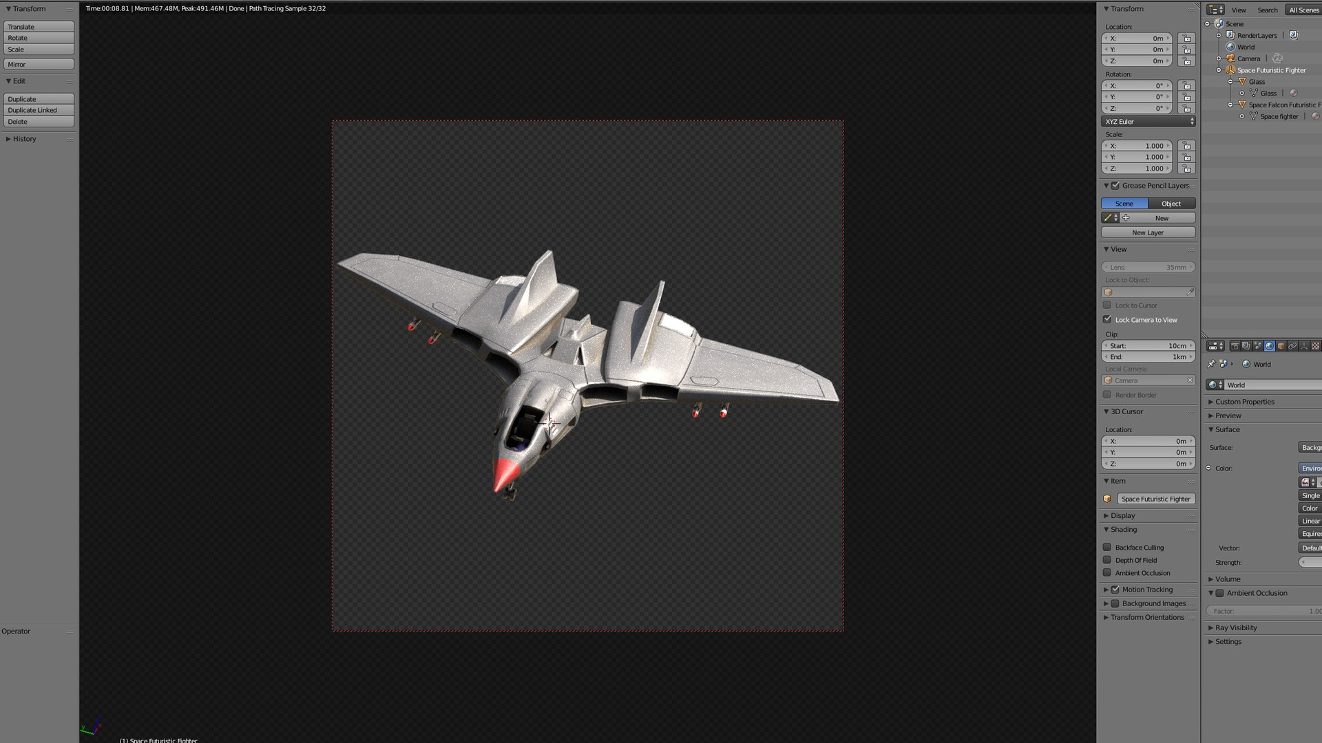 Space Falcon Futuristic Sci Fi Fighter 3D Model - TurboSquid 1858134