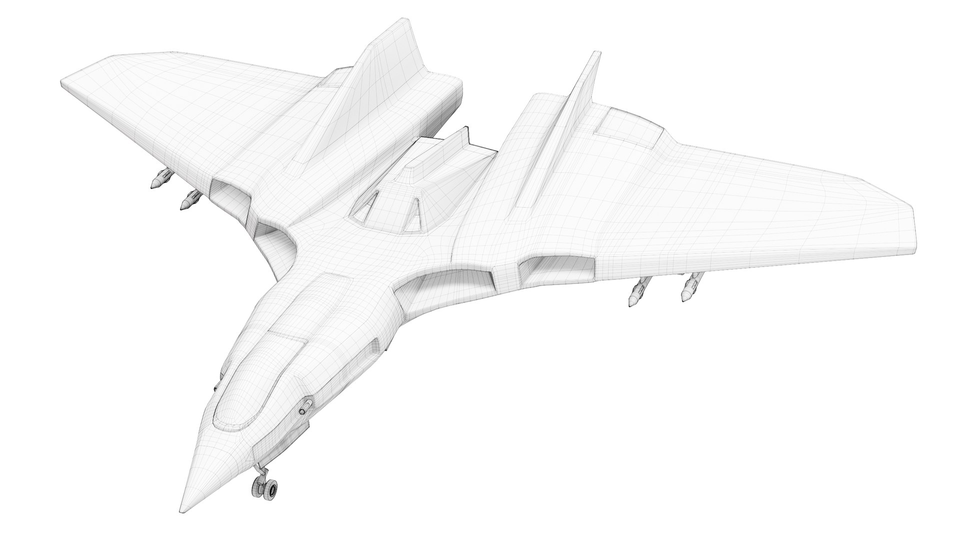 Space Falcon Futuristic Sci Fi Fighter 3D Model - TurboSquid 1858134