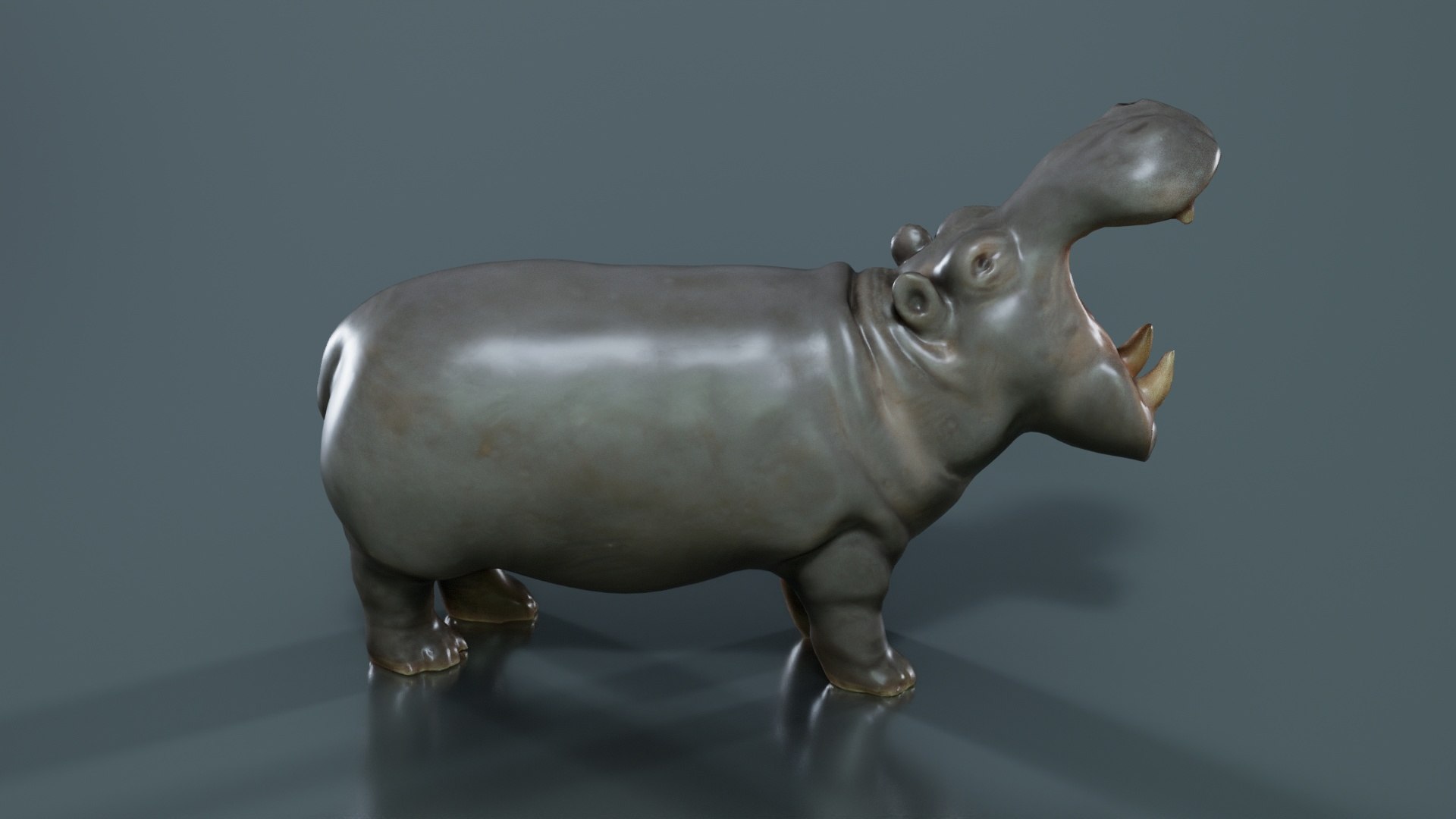 3D Hippo Remastered Model - TurboSquid 2363566
