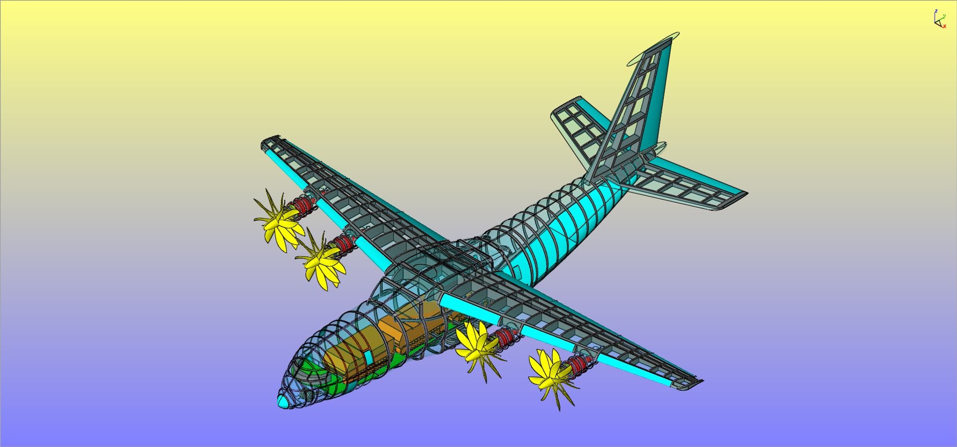 antonov an-70 transport aircraft 3d 3ds