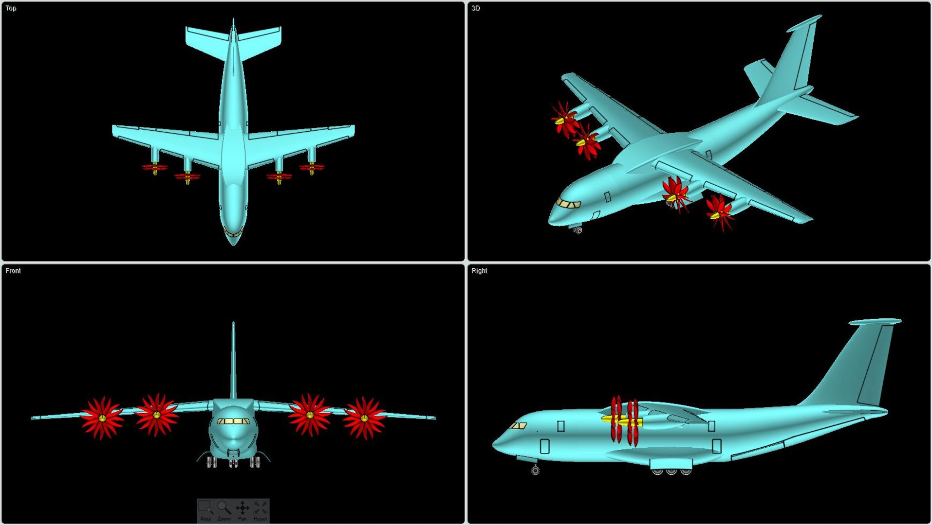 antonov an-70 transport aircraft 3d 3ds