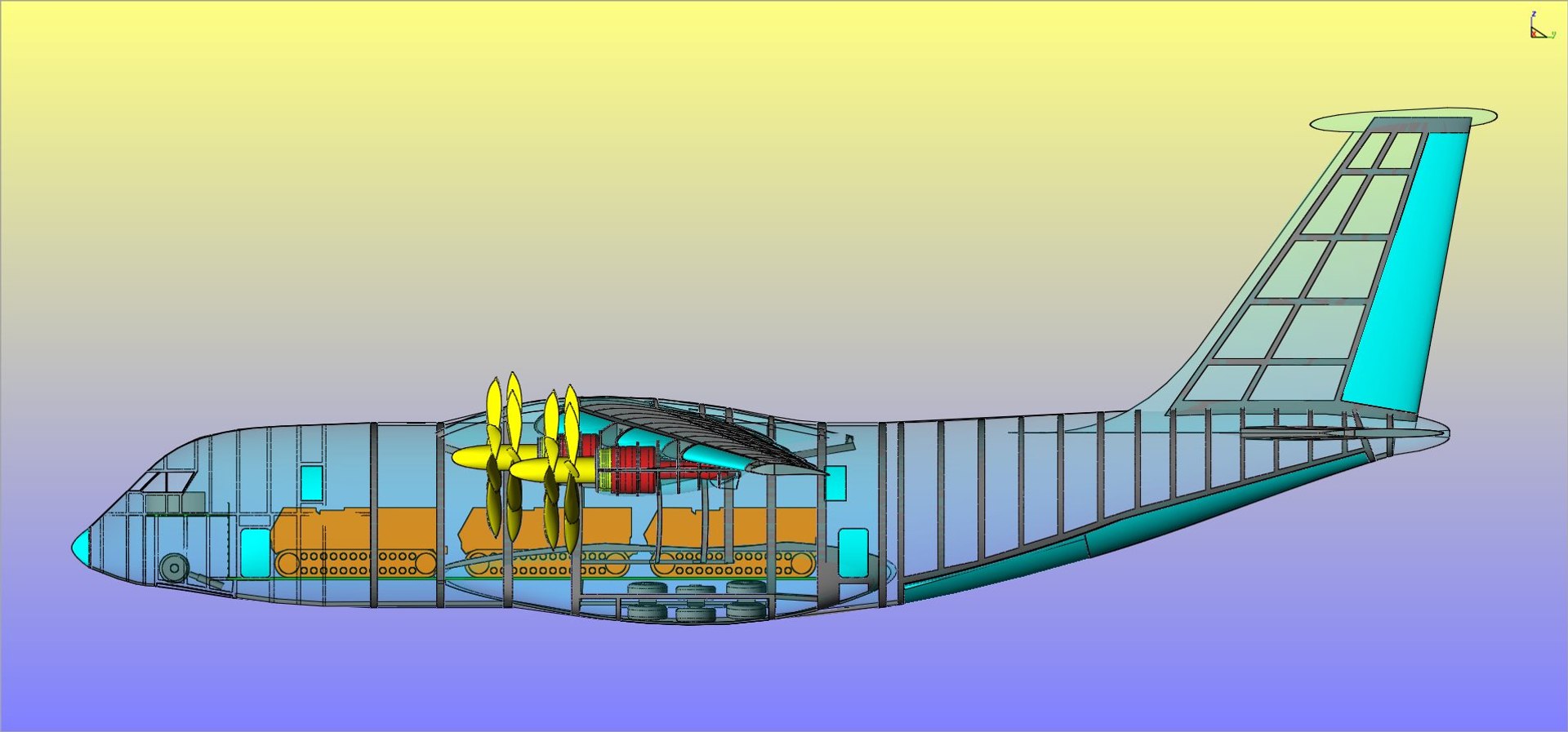 antonov an-70 transport aircraft 3d 3ds
