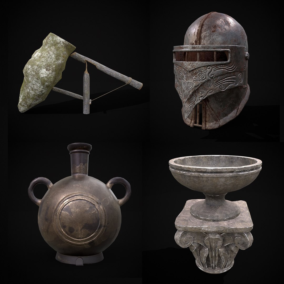 3D Medieval Prop Mix Forty Three - TurboSquid 2092393