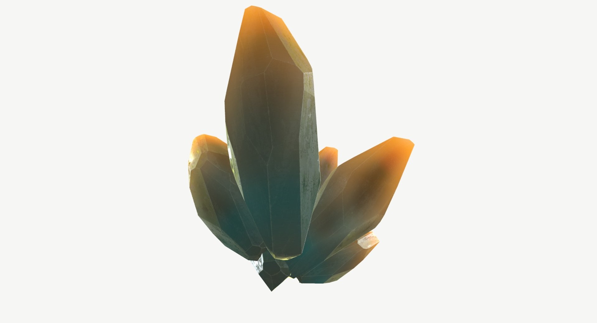 Yellow crystals 3D model - TurboSquid 1392498