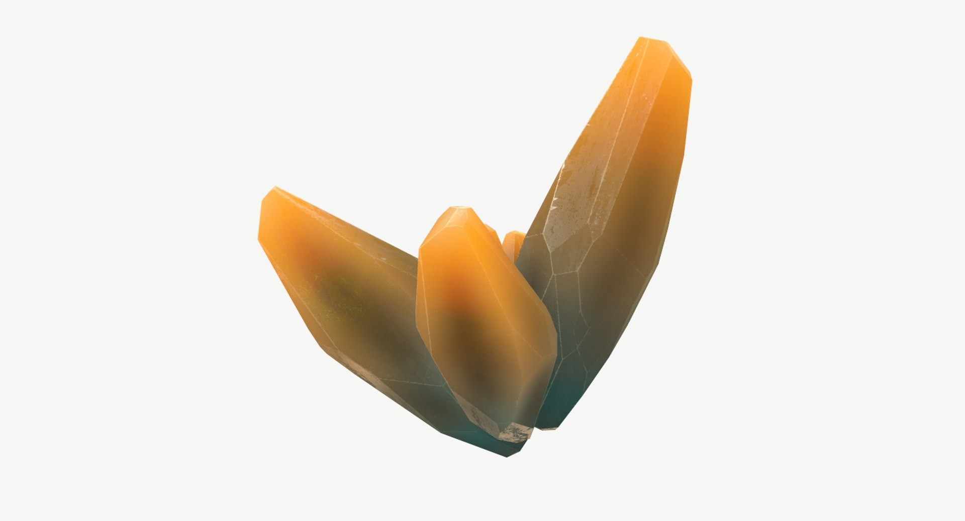 Yellow crystals 3D model - TurboSquid 1392498