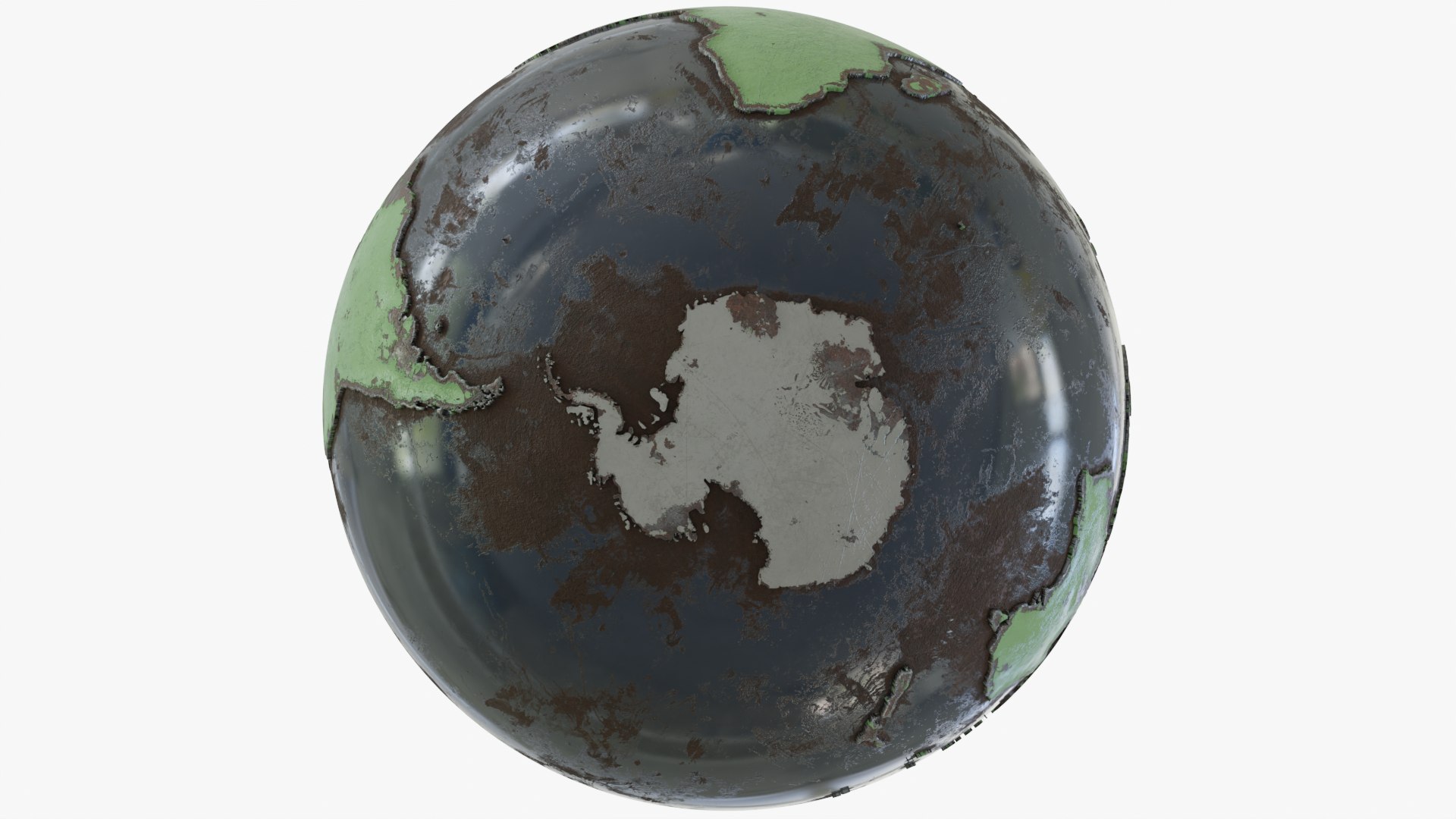 Earth Globe Metallic 3D Model - TurboSquid 1512636