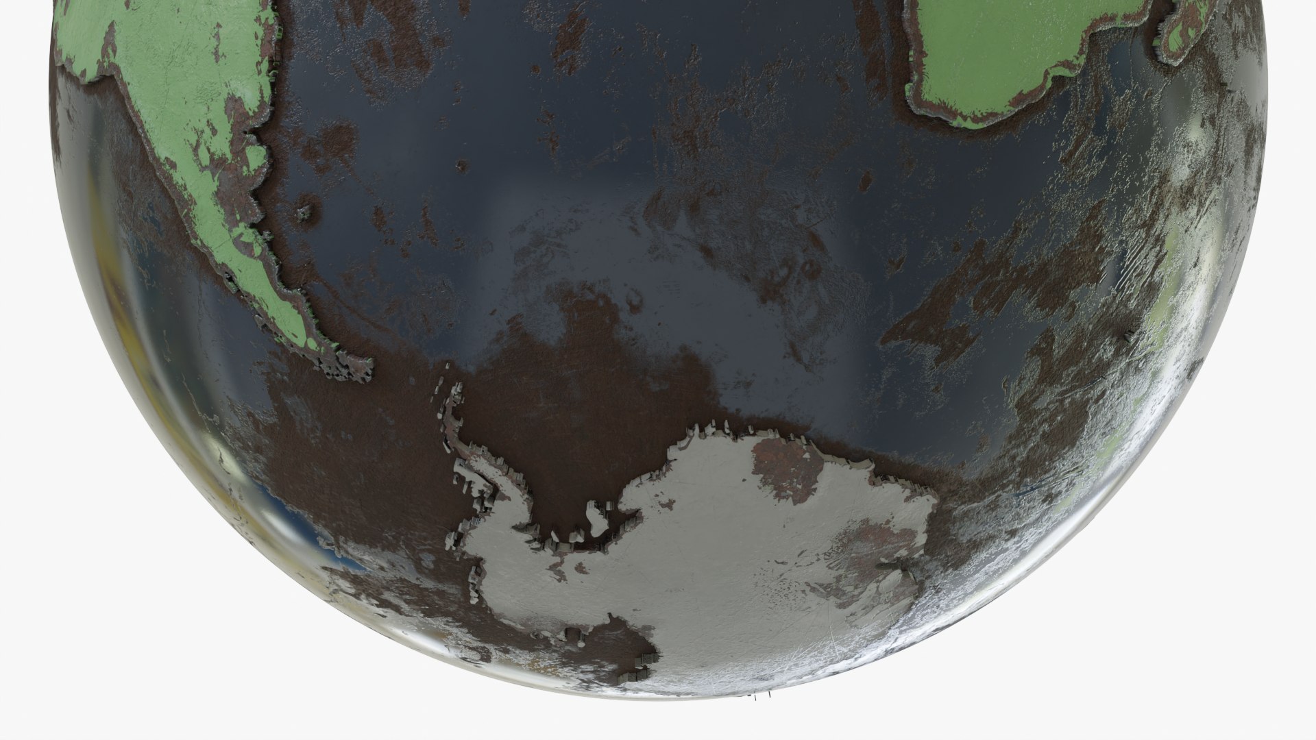 Earth Globe Metallic 3D Model - TurboSquid 1512636