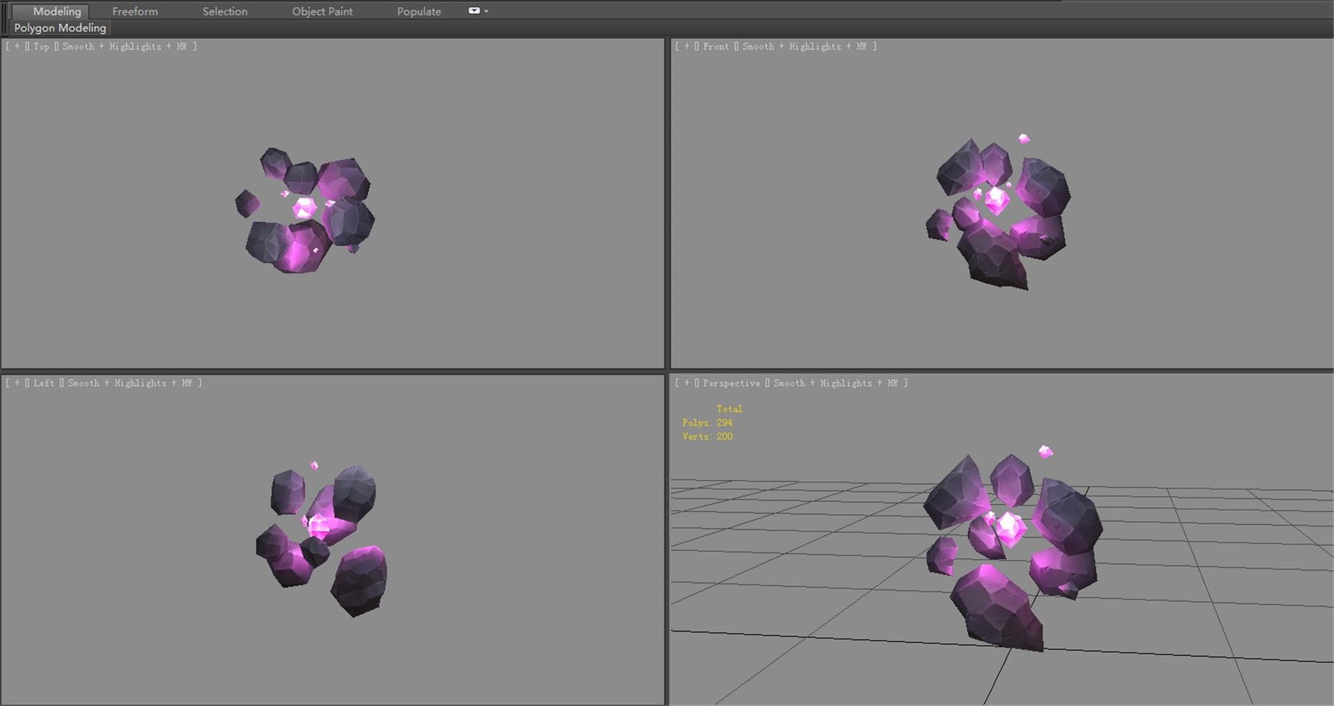 3D Amethyst - Cartoon Magic Stone - TurboSquid 2260806