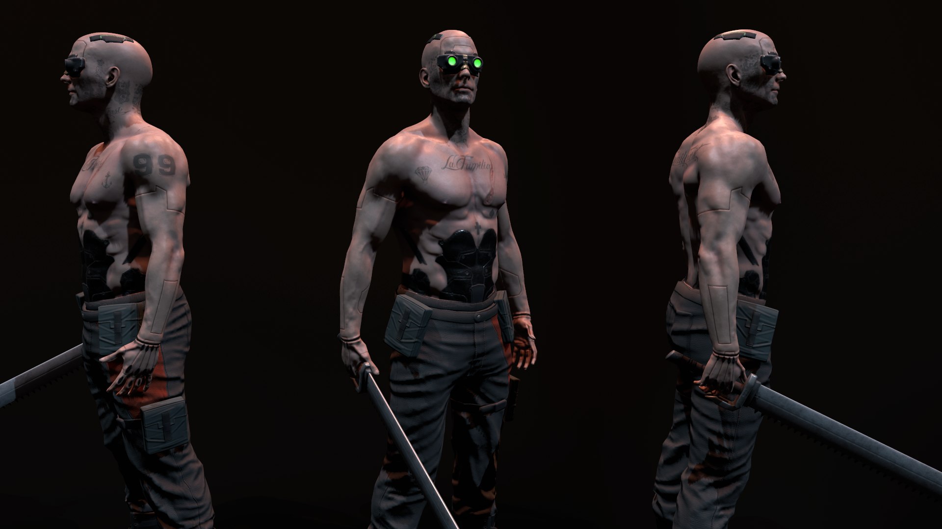 Cyberpunk Male 3D - TurboSquid 1689657