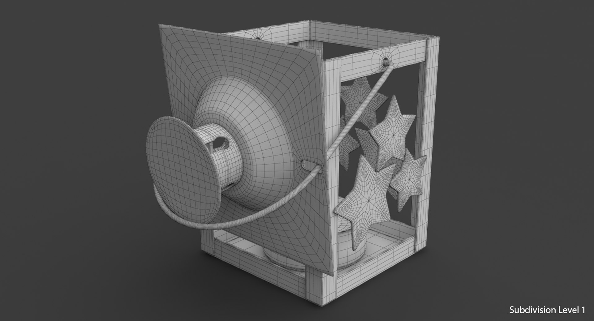 3D christmas stars lantern model - TurboSquid 1223441