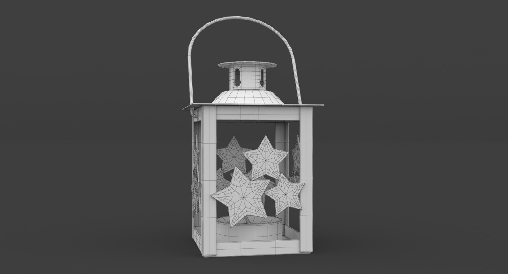 3D christmas stars lantern model - TurboSquid 1223441