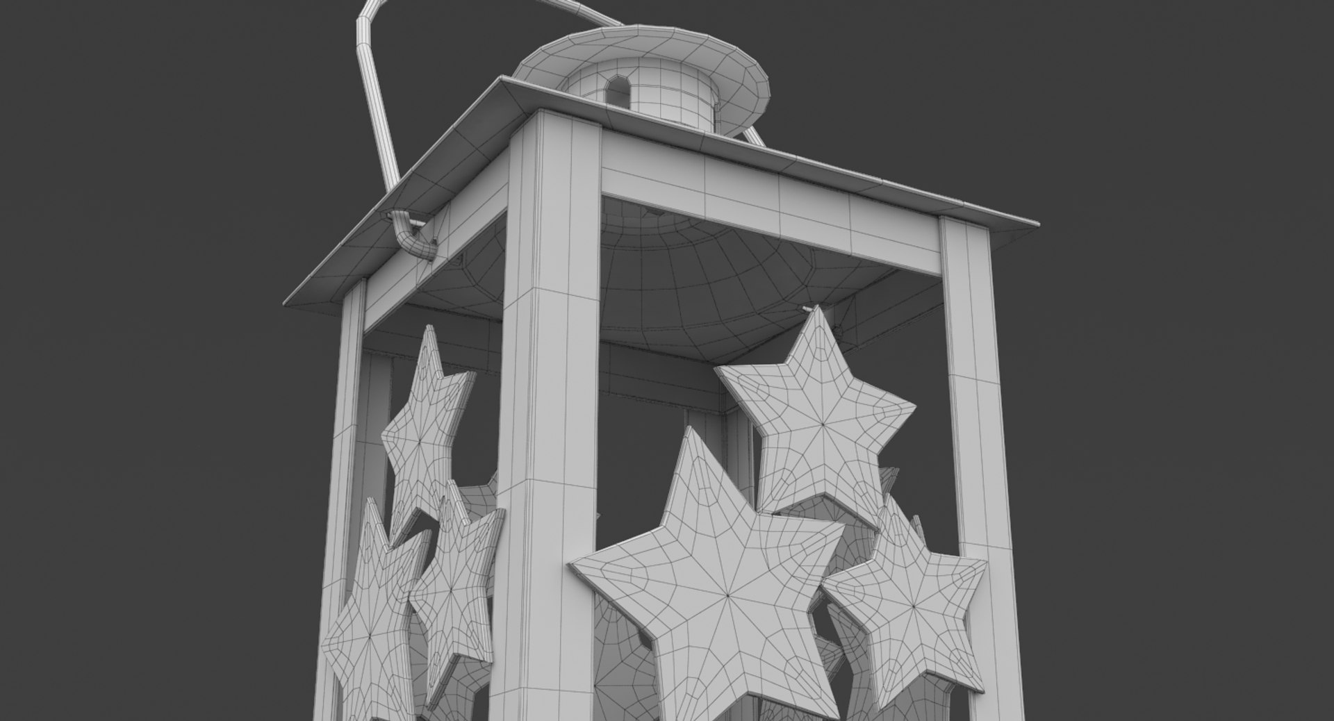 3D christmas stars lantern model - TurboSquid 1223441