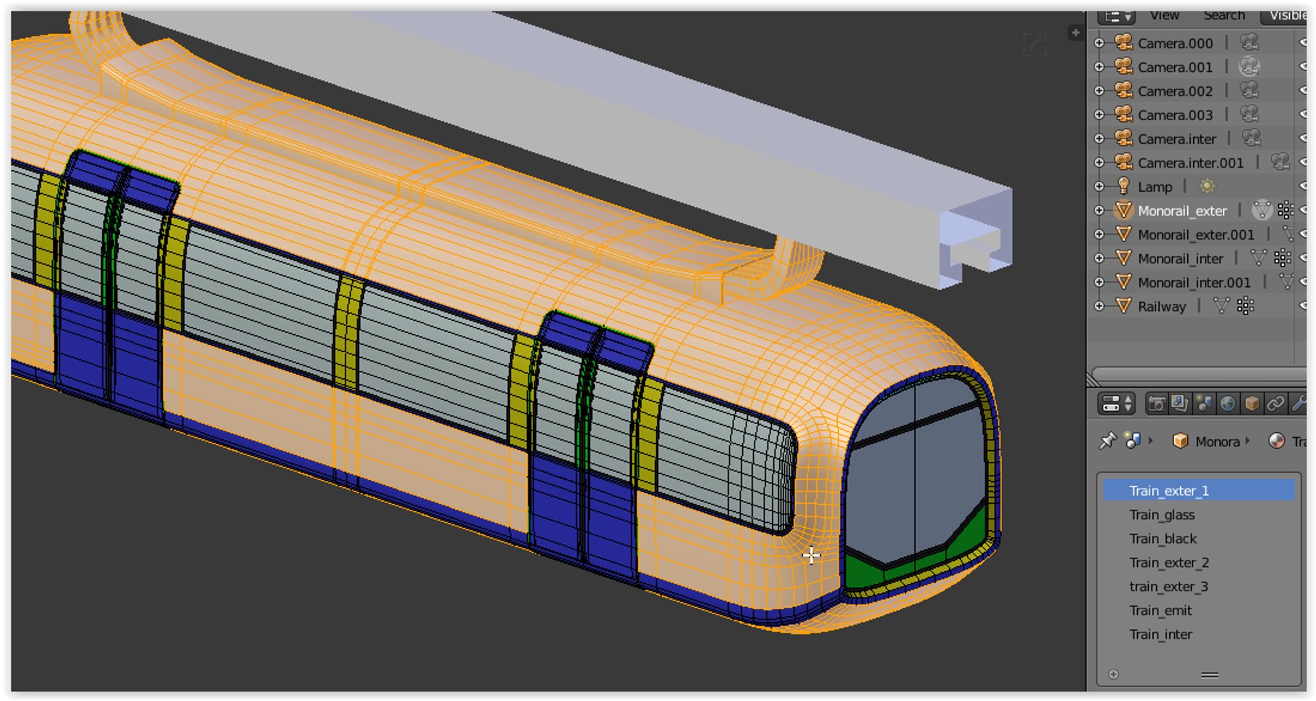 3D Monorail Train Model - TurboSquid 1322805