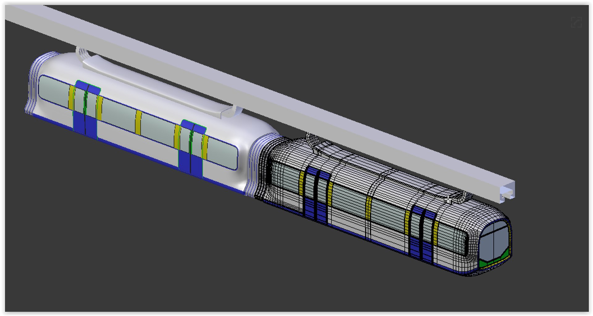 3D Monorail Train Model - TurboSquid 1322805