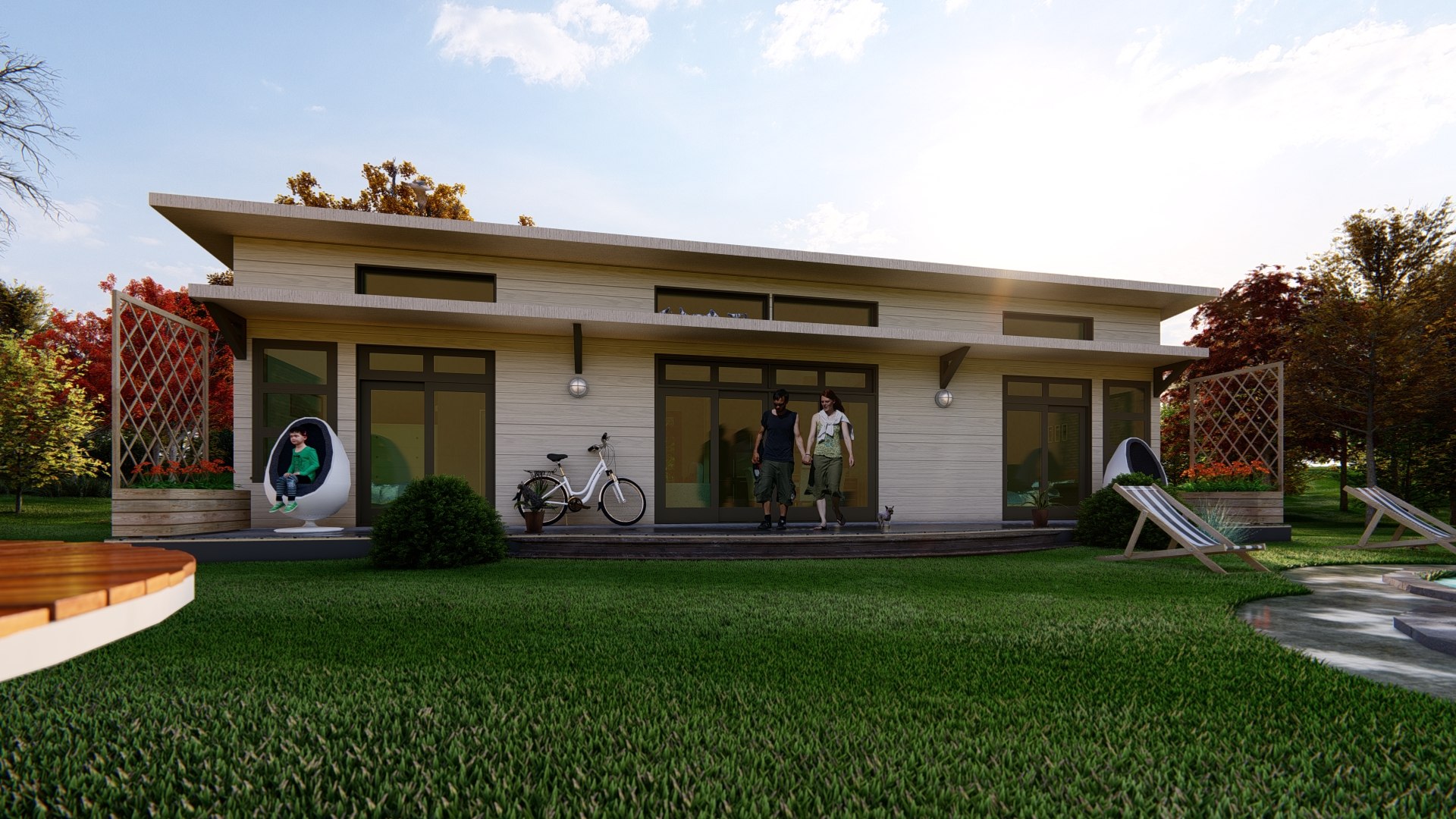 3D Simple Wood 3d And 2d House Plan - TurboSquid 2124799