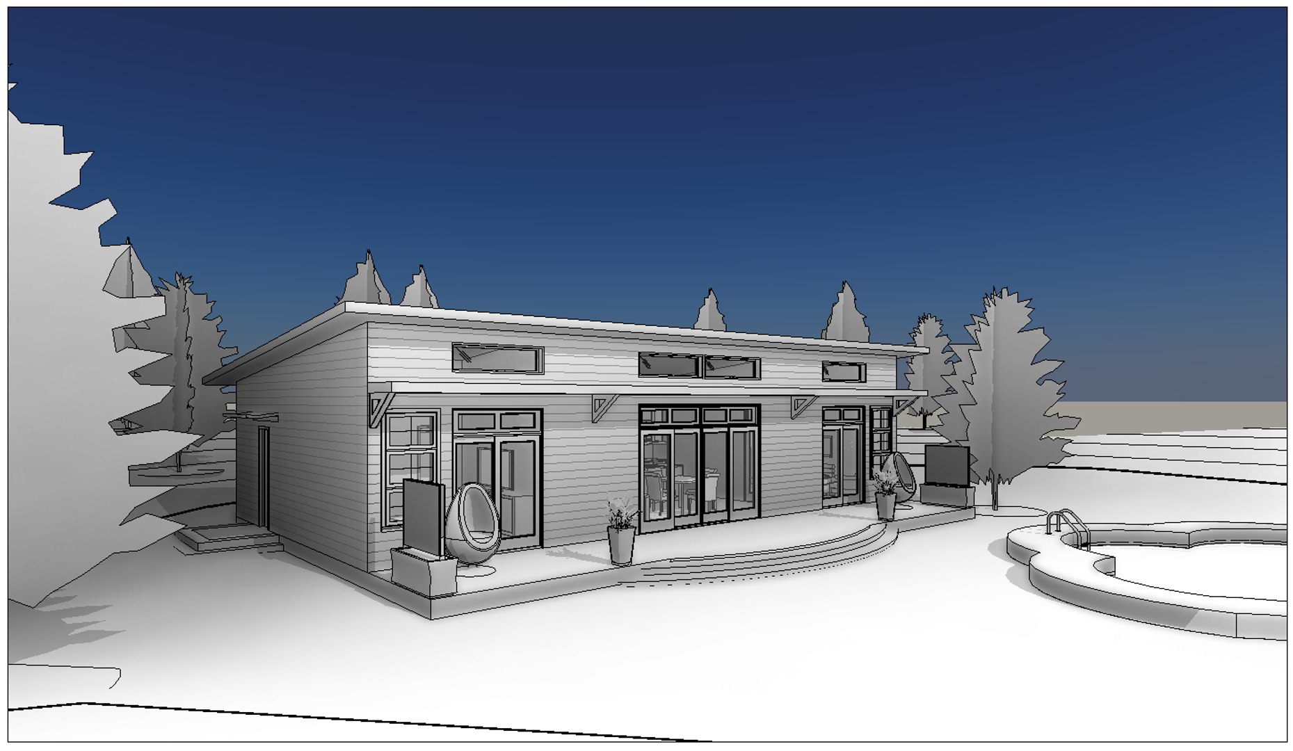 3D Simple Wood 3d And 2d House Plan - TurboSquid 2124799