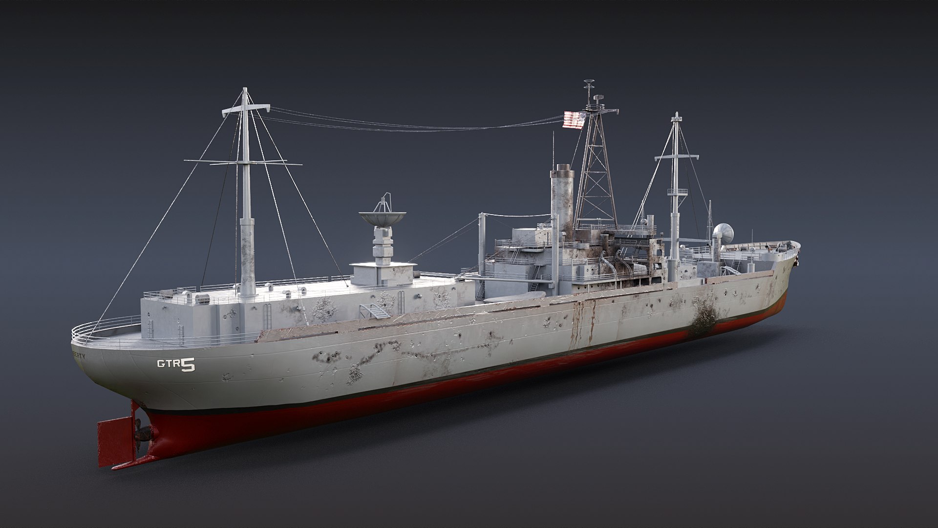 Uss Liberty 3d Max