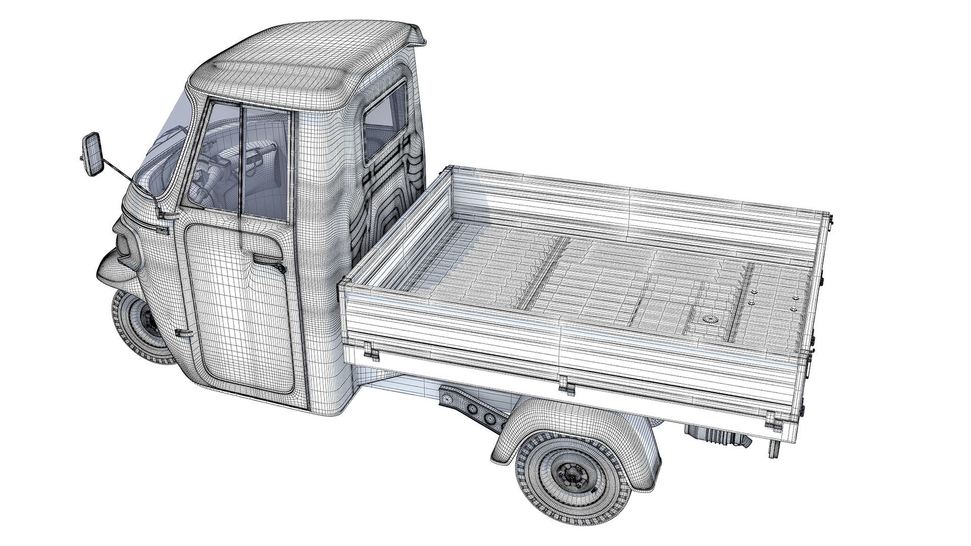 3 Wheeler Mini Tuk Tuk Pick Up 3D Model - TurboSquid 2396330