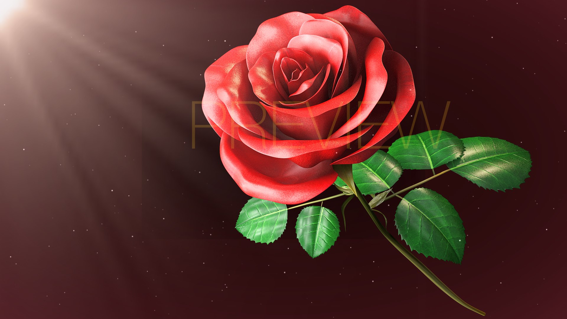 Rose Animated 3D Model - TurboSquid 2254154