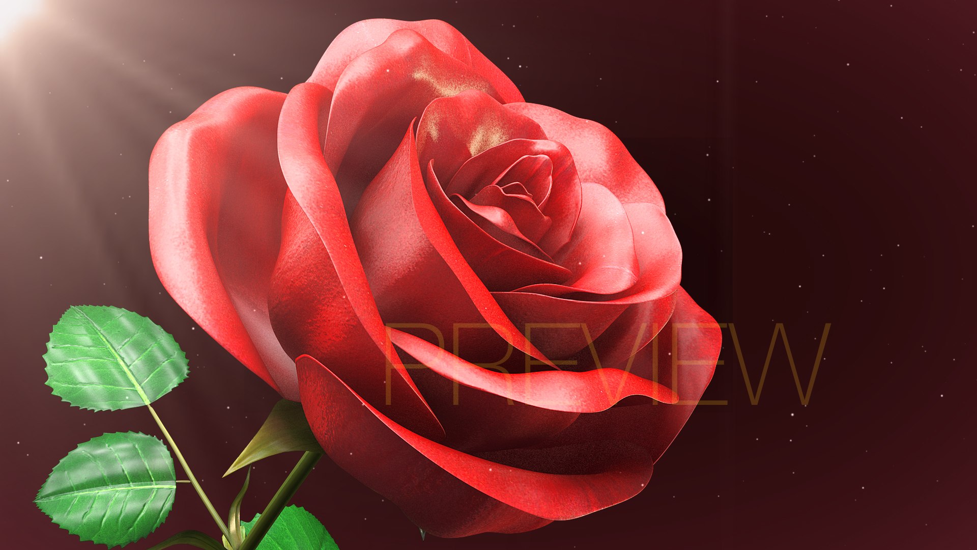 Rose Animated 3D Model - TurboSquid 2254154