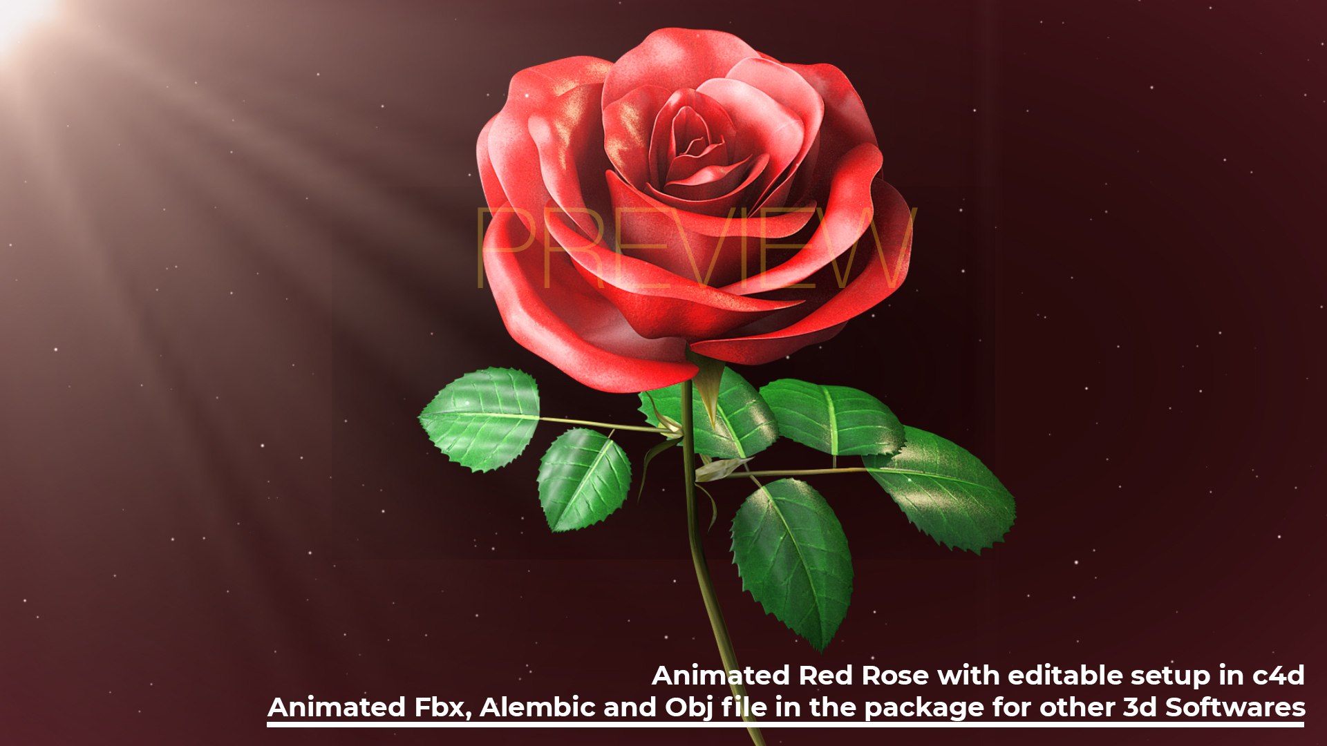 Rose Animated 3D Model - TurboSquid 2254154