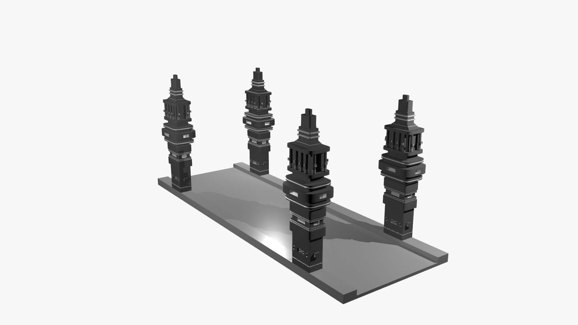 3D Modern Futuristic Space Sci-Fi bridge model - TurboSquid 1732953