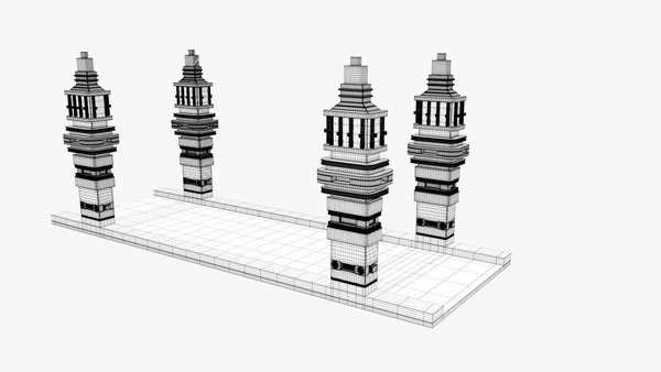 modelo 3d Puente de ciencia ficción espacial futurista moderno ...