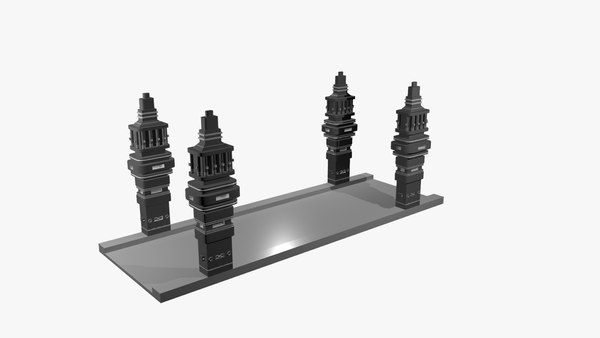 modelo 3d Puente de ciencia ficción espacial futurista moderno ...