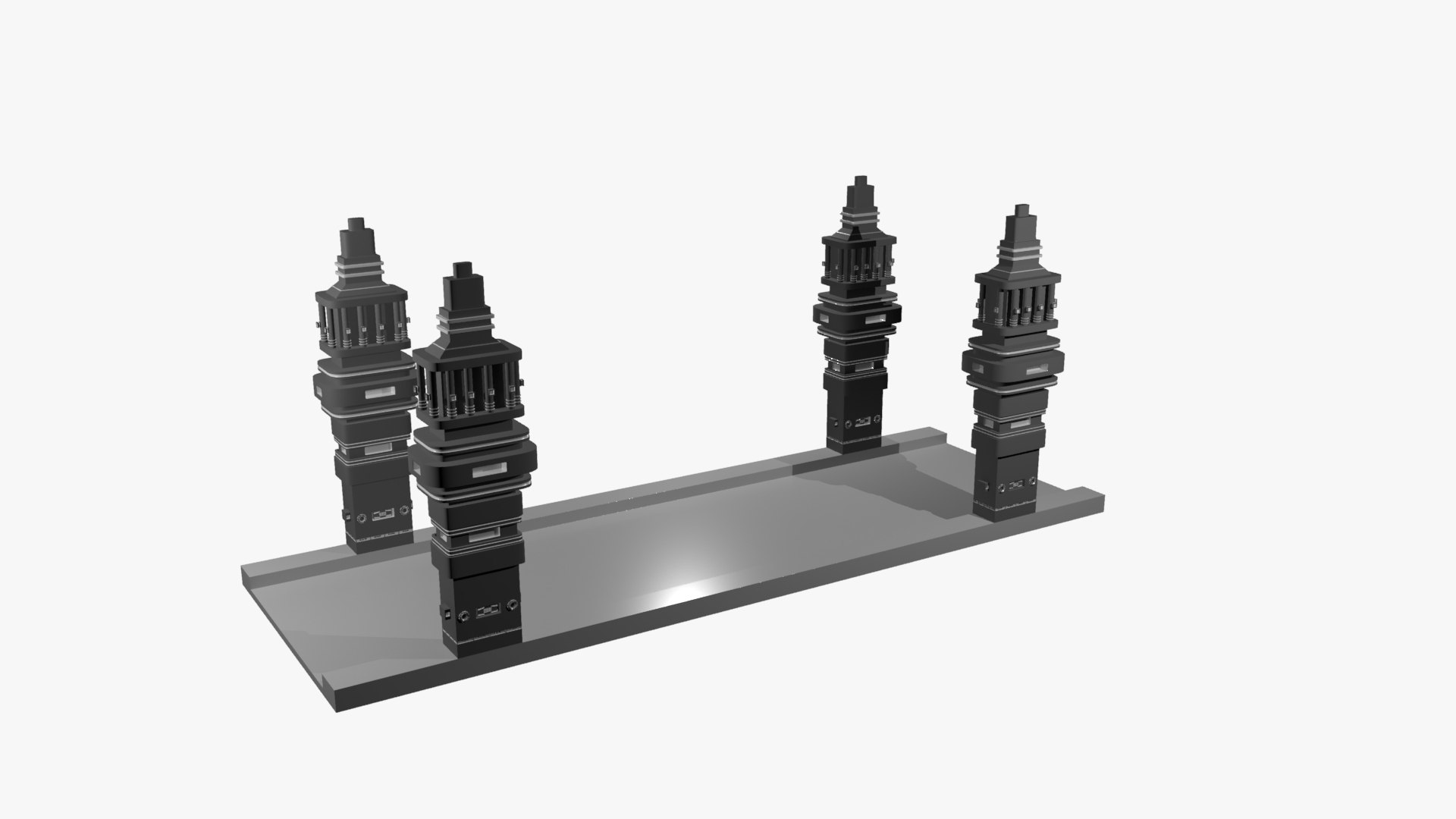 3D Modern Futuristic Space Sci-Fi bridge model - TurboSquid 1732953