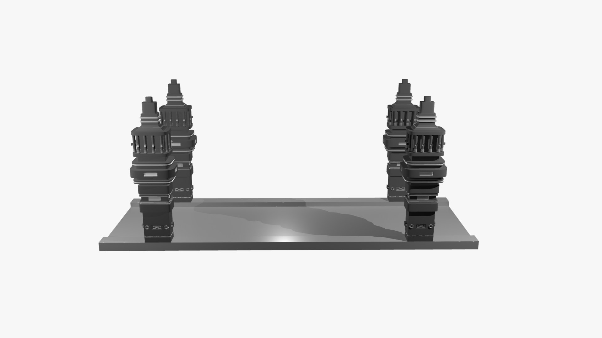 3D Modern Futuristic Space Sci-Fi bridge model - TurboSquid 1732953