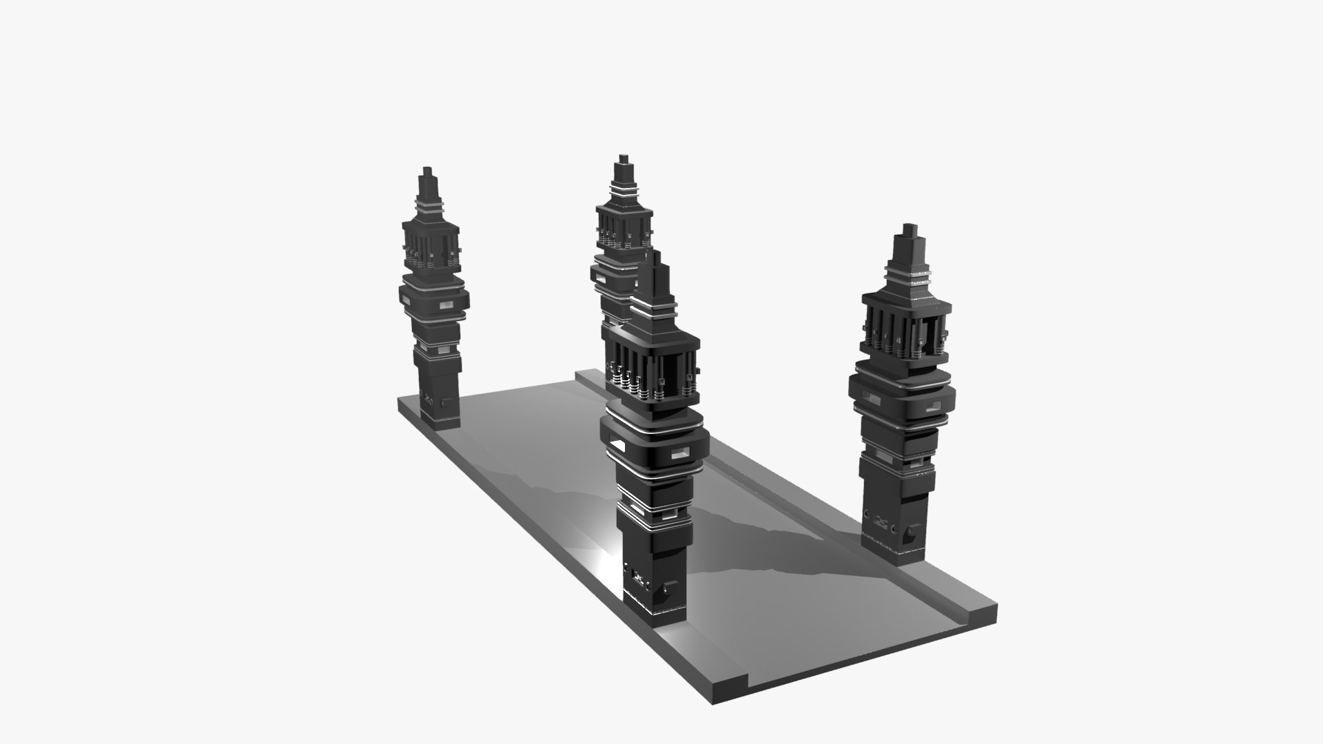 3D Modern Futuristic Space Sci-Fi bridge model - TurboSquid 1732953