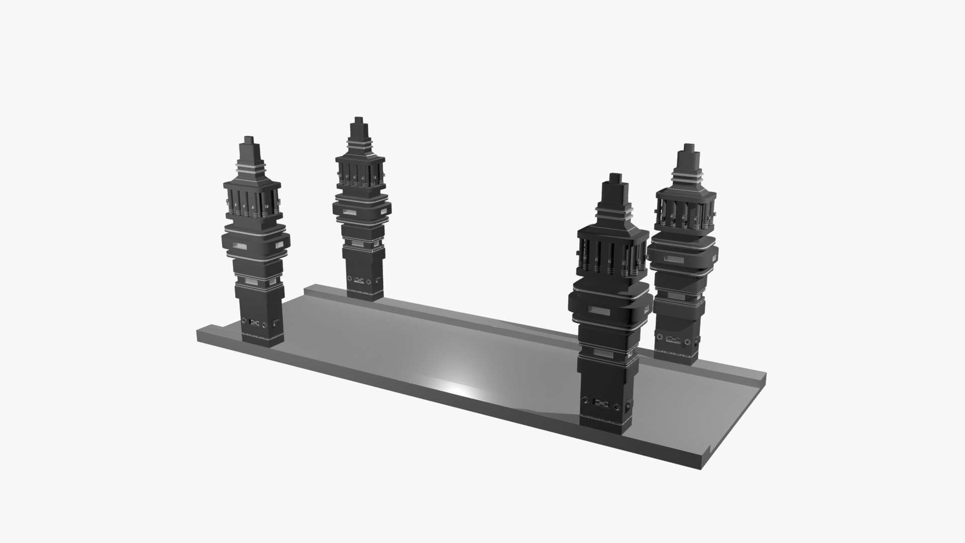 3D Modern Futuristic Space Sci-Fi bridge model - TurboSquid 1732953