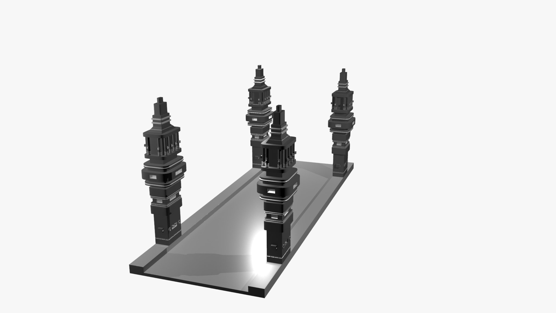 3D Modern Futuristic Space Sci-Fi bridge model - TurboSquid 1732953