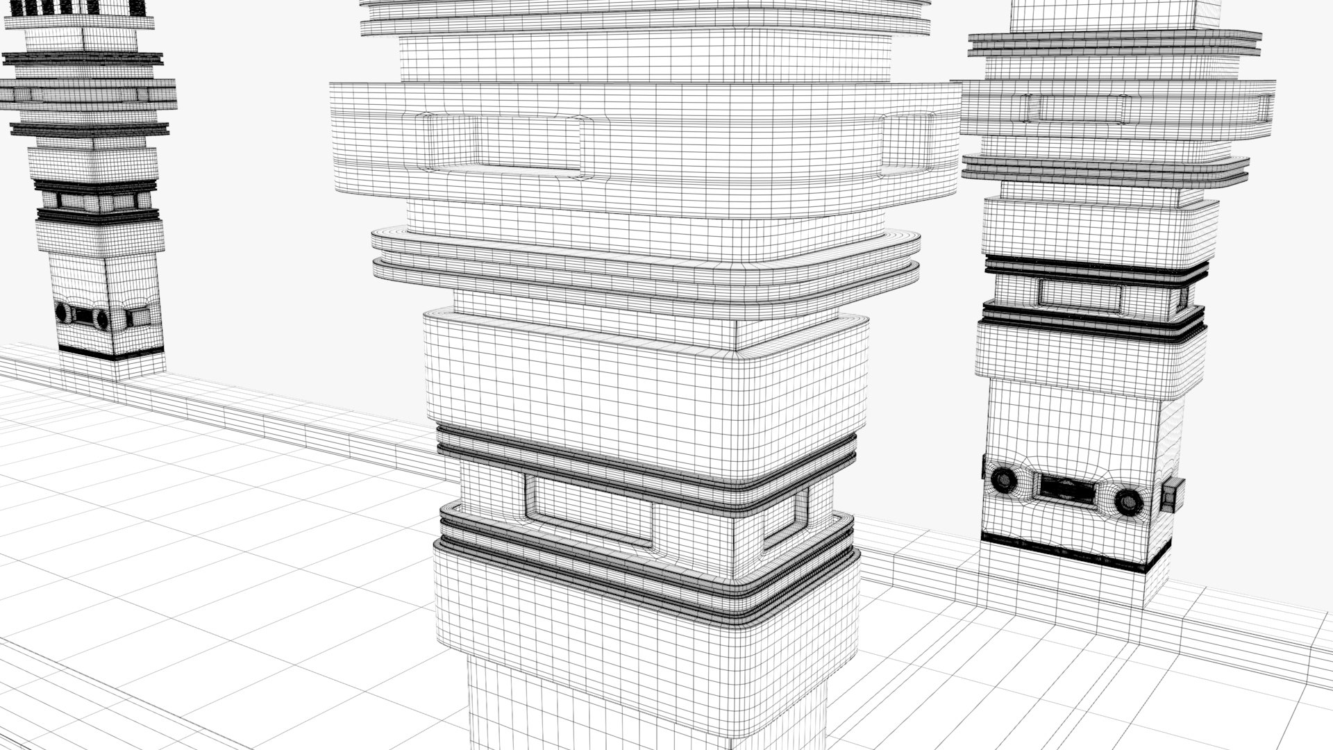3D Modern Futuristic Space Sci-Fi bridge model - TurboSquid 1732953