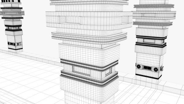 3D Modern Futuristic Space Sci-Fi bridge model - TurboSquid 1732953