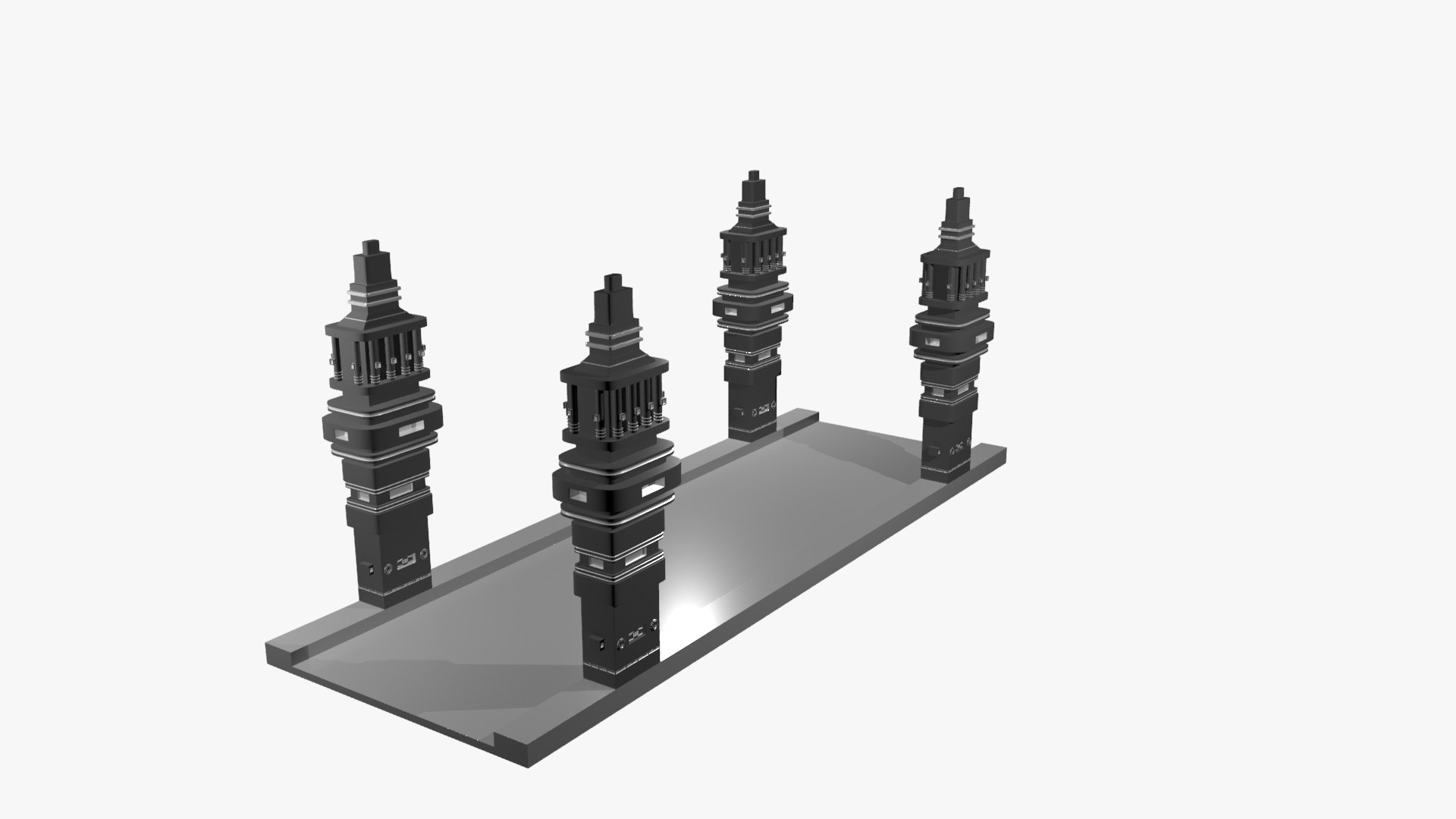 3D Modern Futuristic Space Sci-Fi bridge model - TurboSquid 1732953