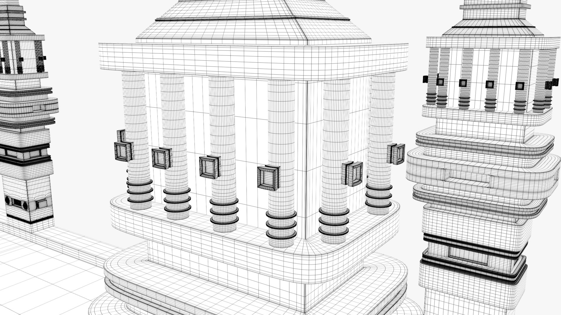 3D Modern Futuristic Space Sci-Fi bridge model - TurboSquid 1732953