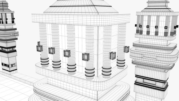modelo 3d Puente de ciencia ficción espacial futurista moderno ...