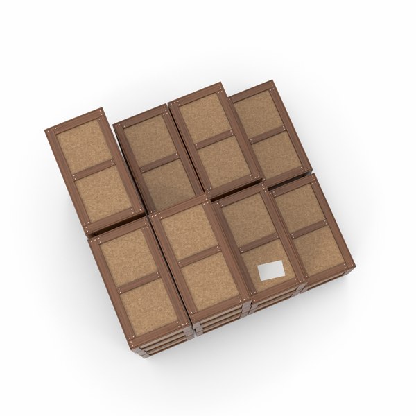 3D Stack Of Wooden Crate Boxes - TurboSquid 1994928