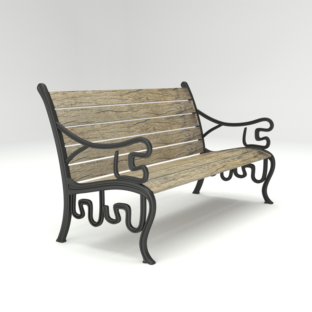 3D Blender bench