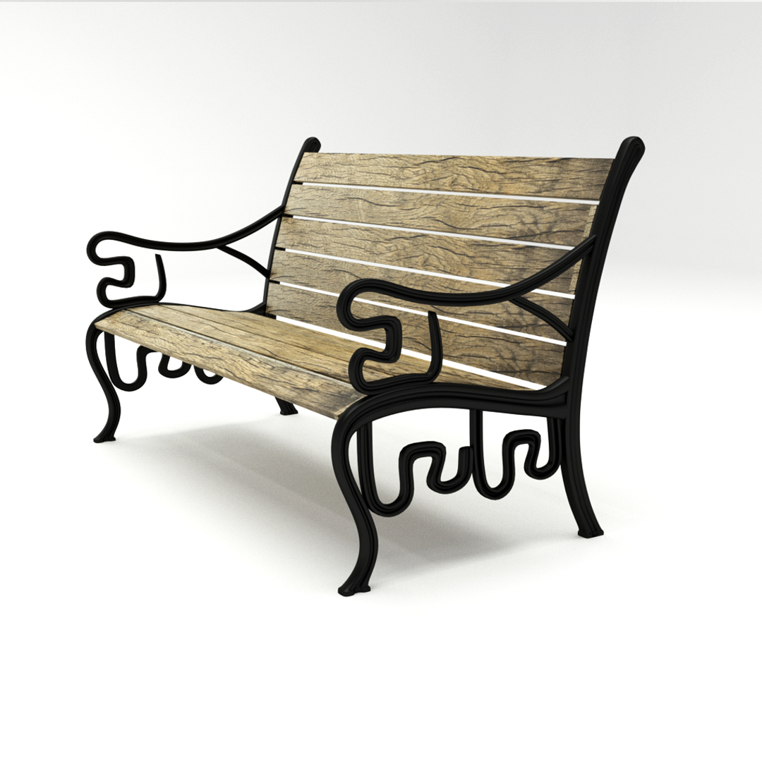 3D Blender bench