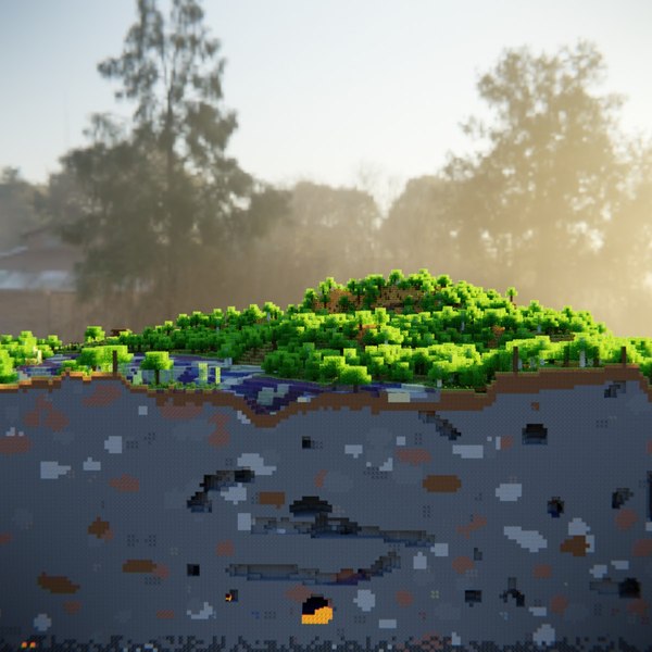 modelo 3d Terreno de Minecraft - TurboSquid 1548711