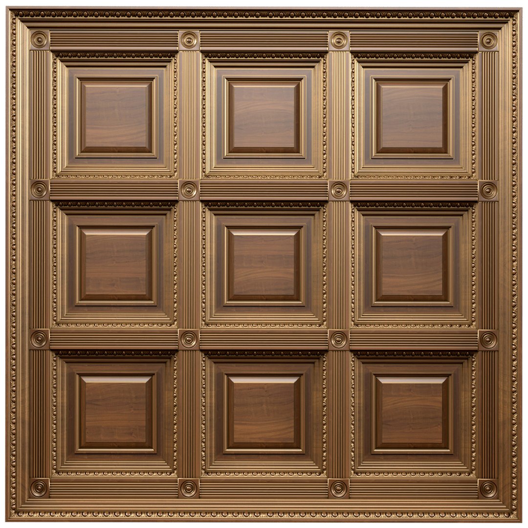 3D Classical Coffered Ceiling Set Model - TurboSquid 1972707